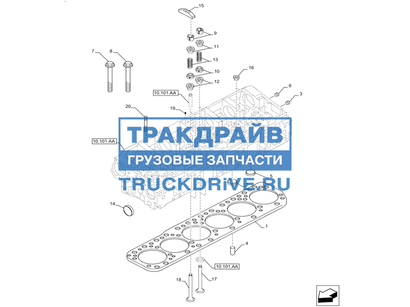 Прокладка ГБЦ CASE-IH FPT серия F3GF двигатель CURSOR 11 CR8.80 TIER4B ...