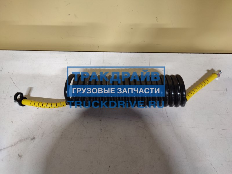Шланг спиральный желтый, штуцеры M16x1.5 (2), L = 4 м, 20 витков ...
