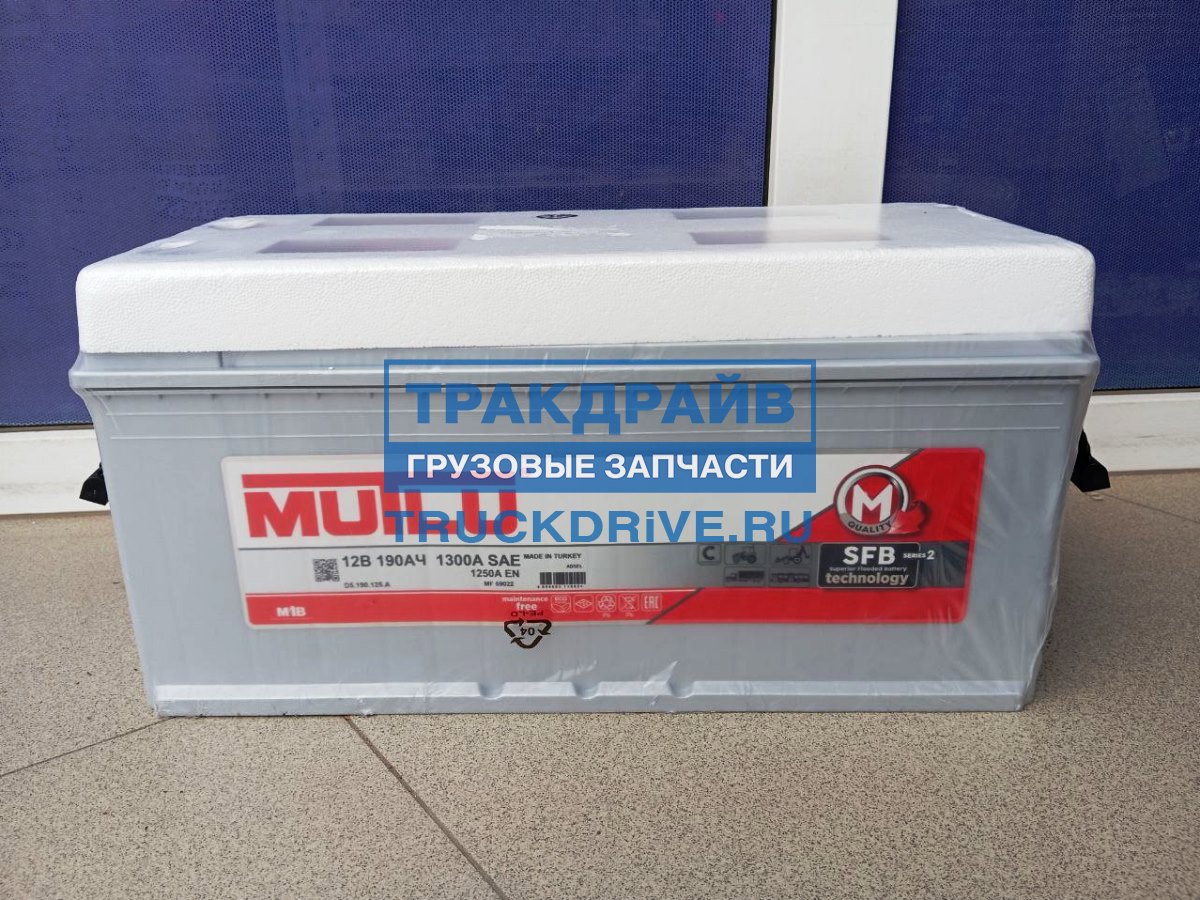 Аккумулятор MUTLU SFB 190 Ач 1300А 12В 513x223x223 мм D5.190.125.A ...