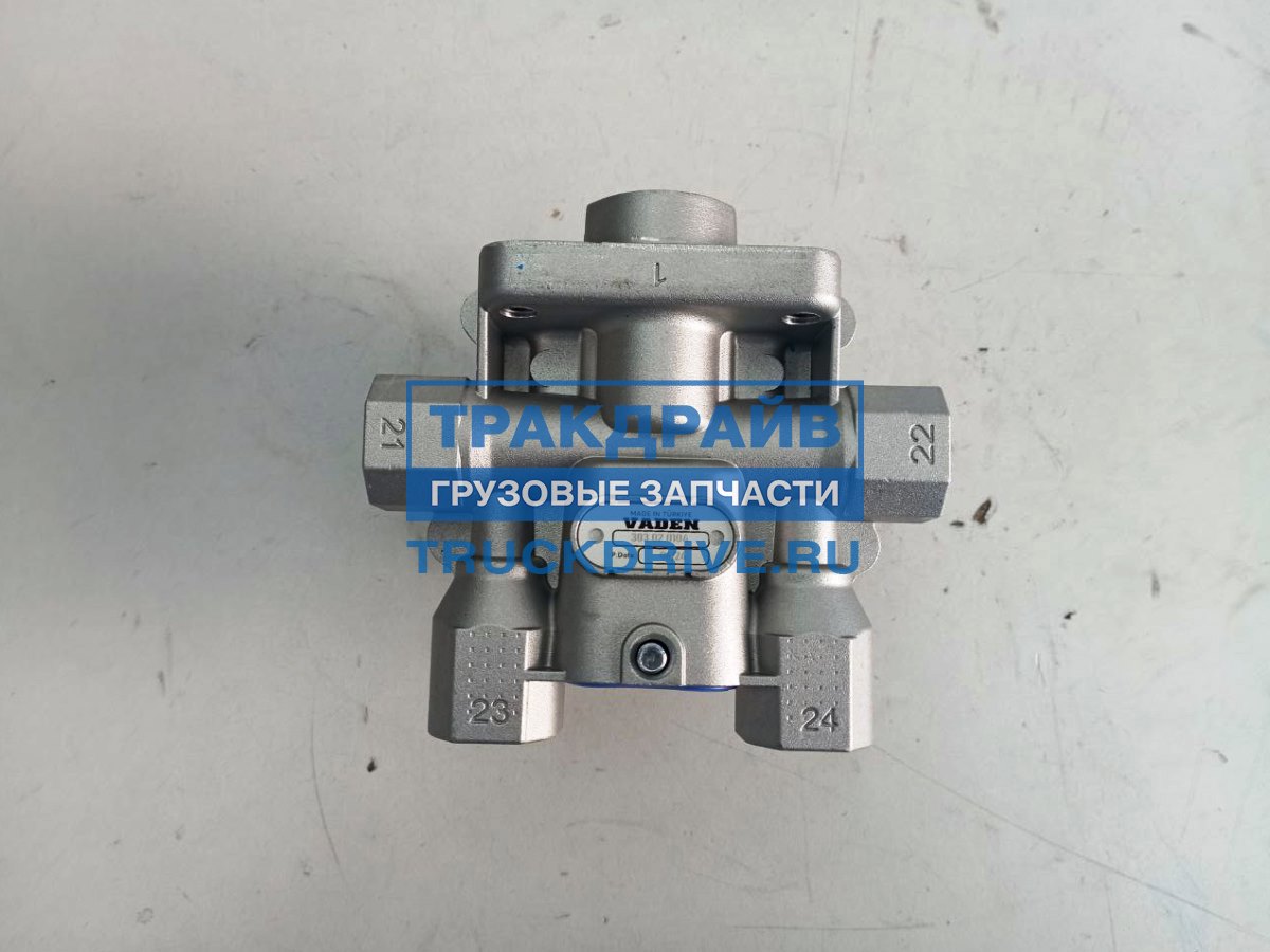 Кран тормозной 4-х контурный MAN 9347144000 (тип WABCO) резьба М22 303. ...